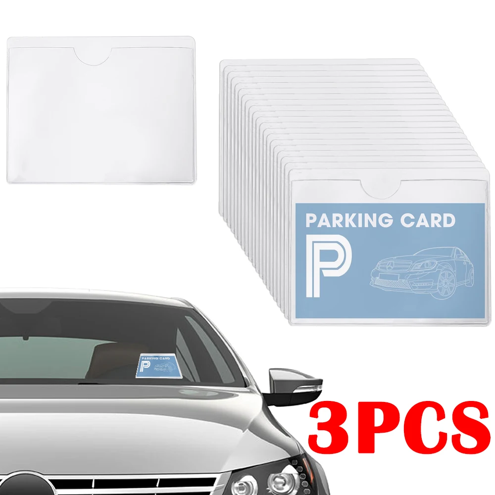 Self-Adhesive-Card-Holder-Car-Windshield-Clear-Card-Holder-Organizing ...