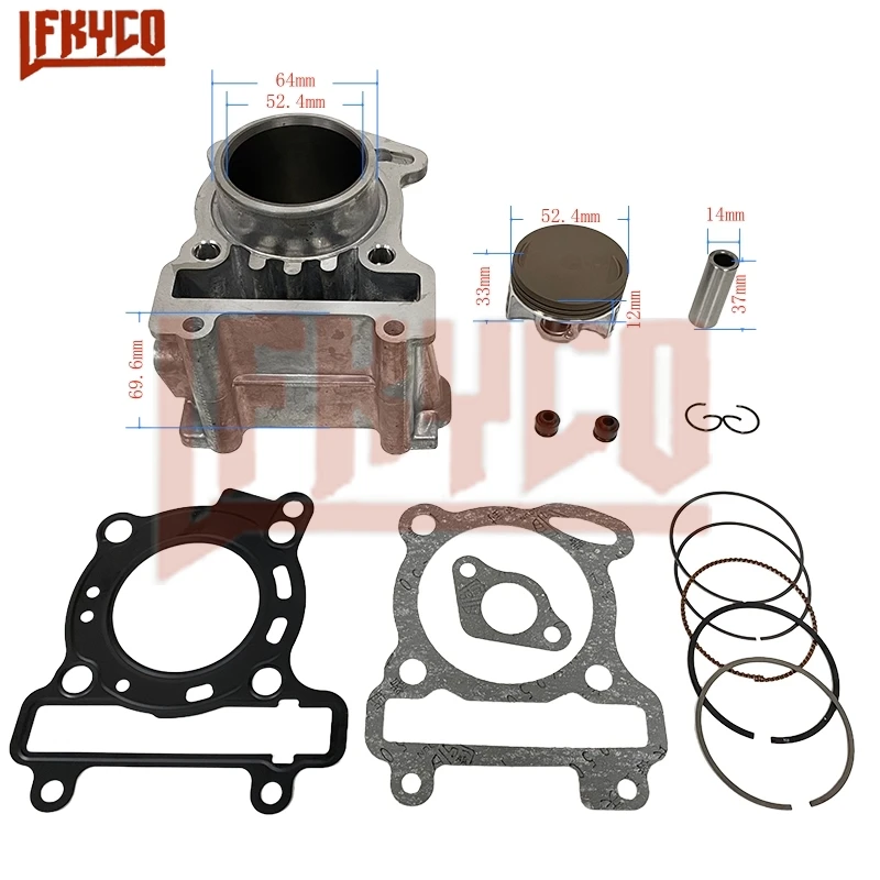 Kit de cilindro para motor de motocicleta, 52.4mm, para yamaha mio mx ...