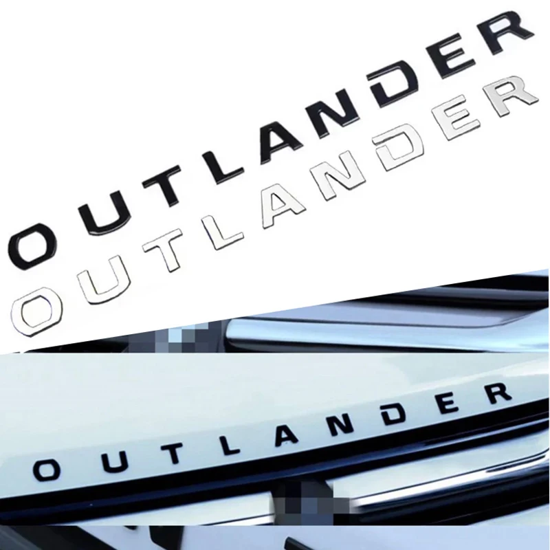 3D-ABS-Black-OUTLANDER-Logo-Letter-Car-Front-Hood-Emblem-Bonnet-Badge ...