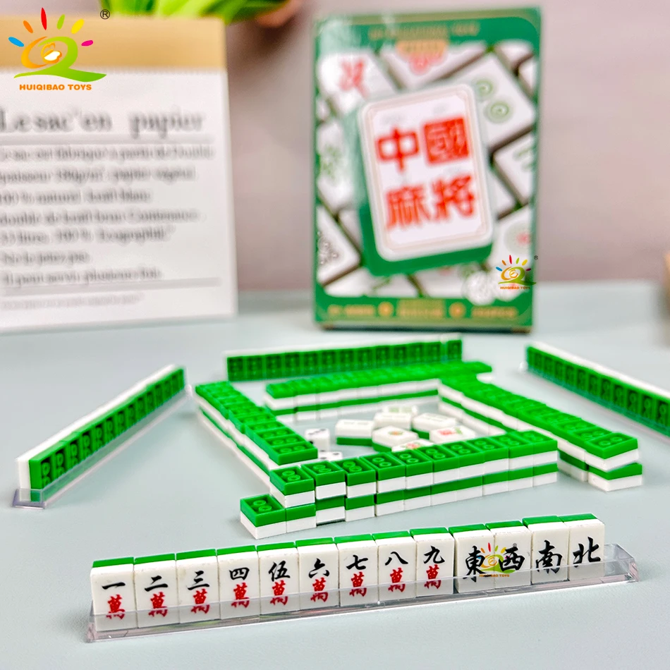 HUIQIBAO-292PCS-MOC-Mahjong-Model-Micro-Building-Blocks-Mah-jong-Mini ...
