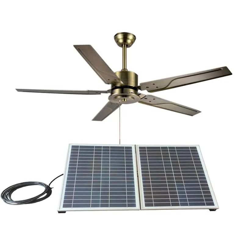 52-3-speed-Settings-Outdoor-Solar-Panel-Ceiling-Fan-For-Home-Sunroom ...