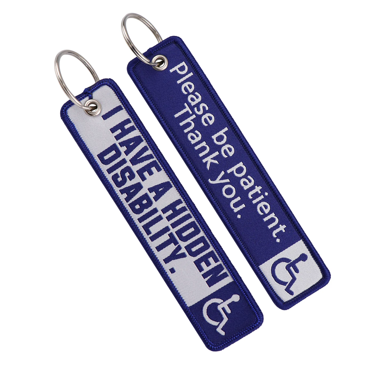 Disability-Awareness-Embroidery-Key-Fobs-Key-Tags-Keychains-for-Women ...