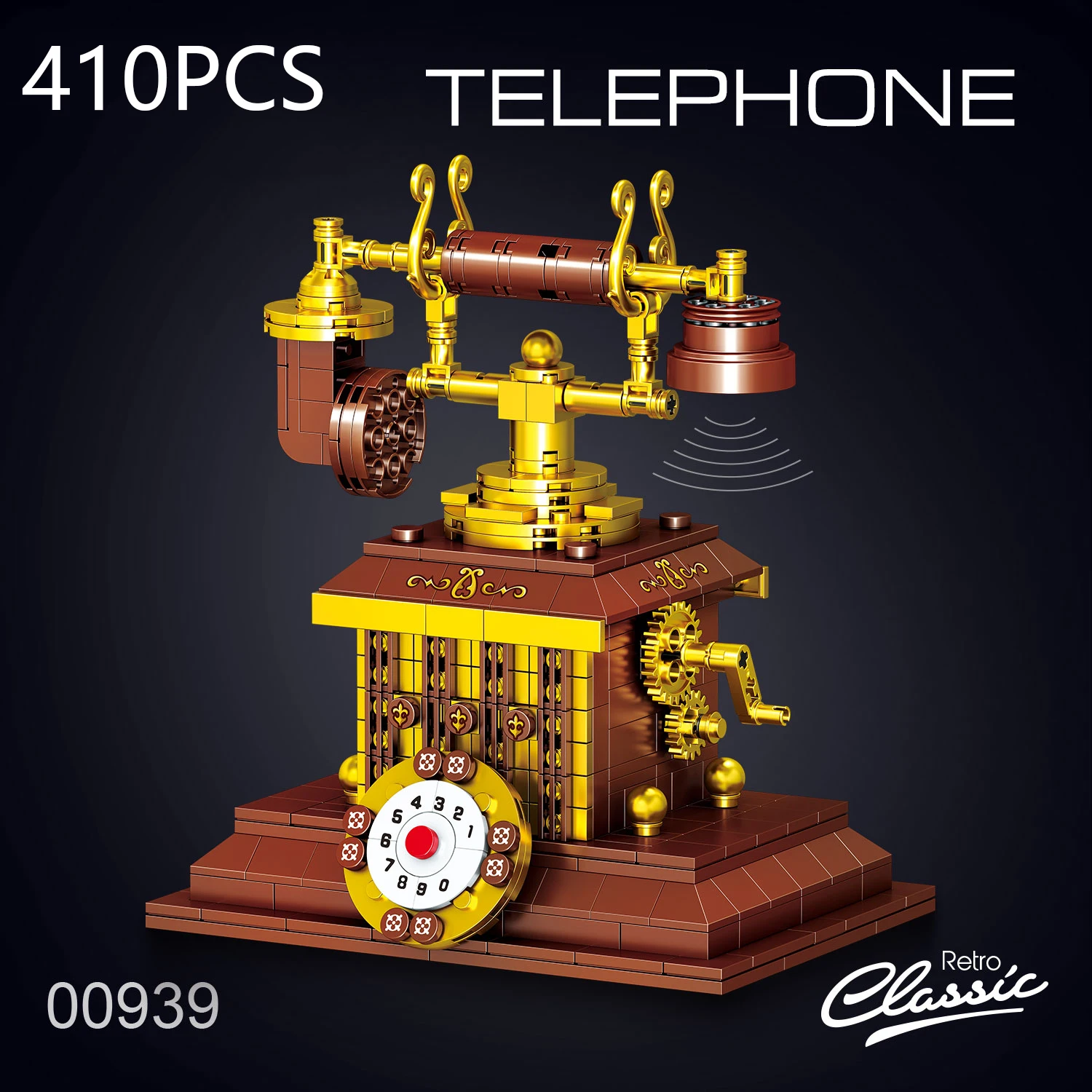 410PCS-Retro-Telephone-Assembled-Building-Blocks-Classic-Desktop ...