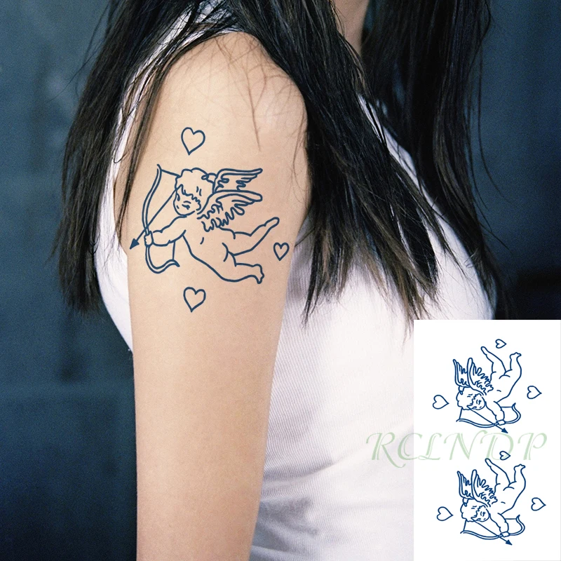 Waterproof-Temporary-Juice-Tattoo-Sticker-Angel-Cupid-Launches-Love ...