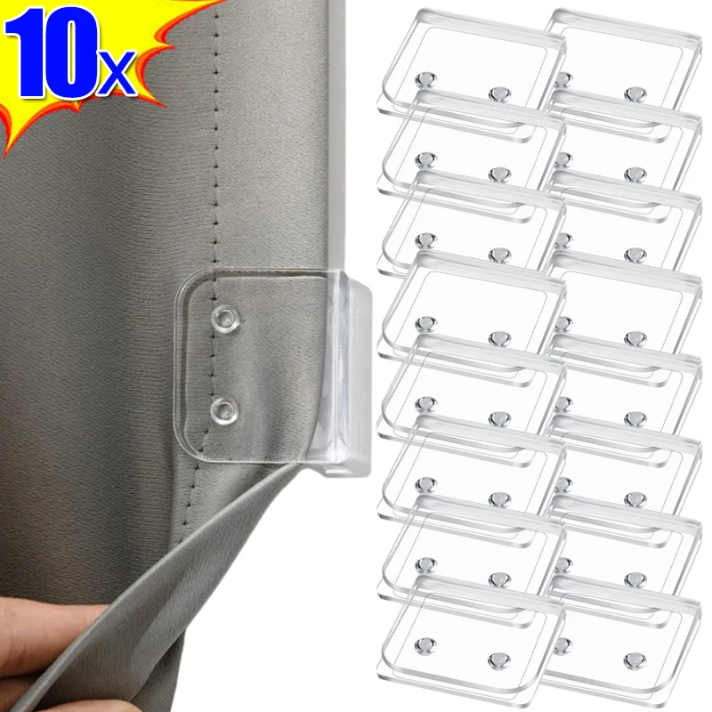 10-2Pcs-Shower-Curtain-Clips-Hook-Holder-Anti-Splash-Spill-Windproof ...