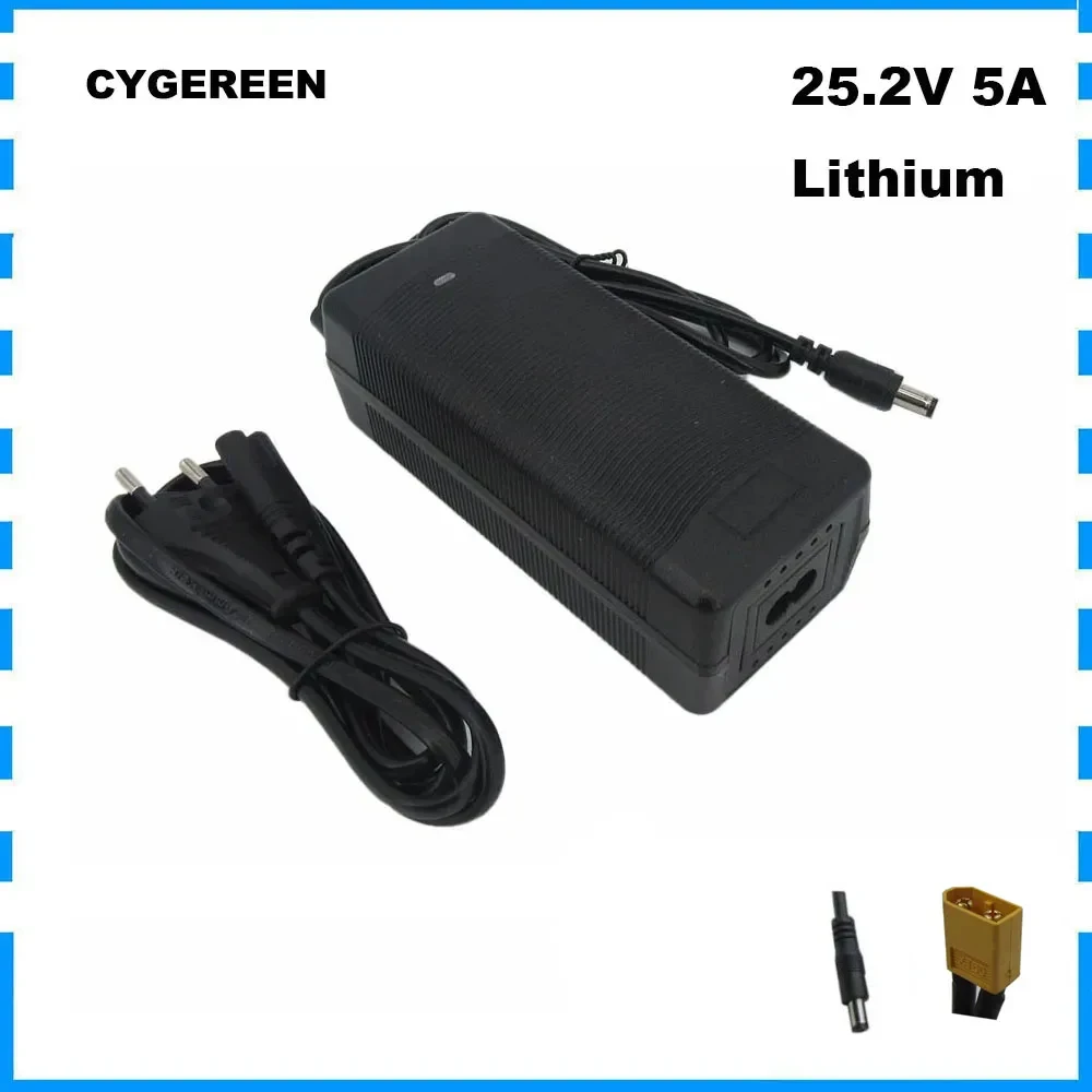 25.2V 5A Li-ion Battery Charger 6S 22.2V 21.6V 5A DC Connector ...