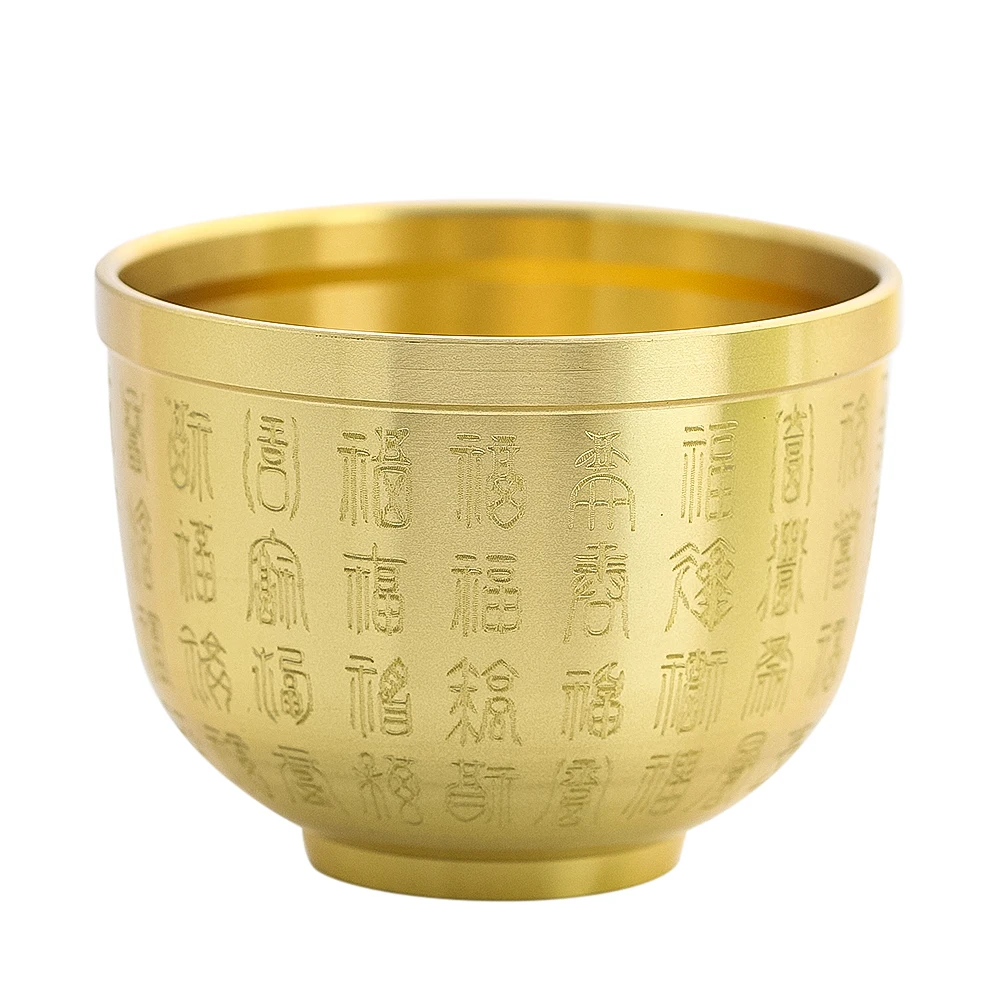 Pure-Brass-Baifu-Offering-Water-Cup-Desktop-Small-Ornaments-Feng-Shui ...