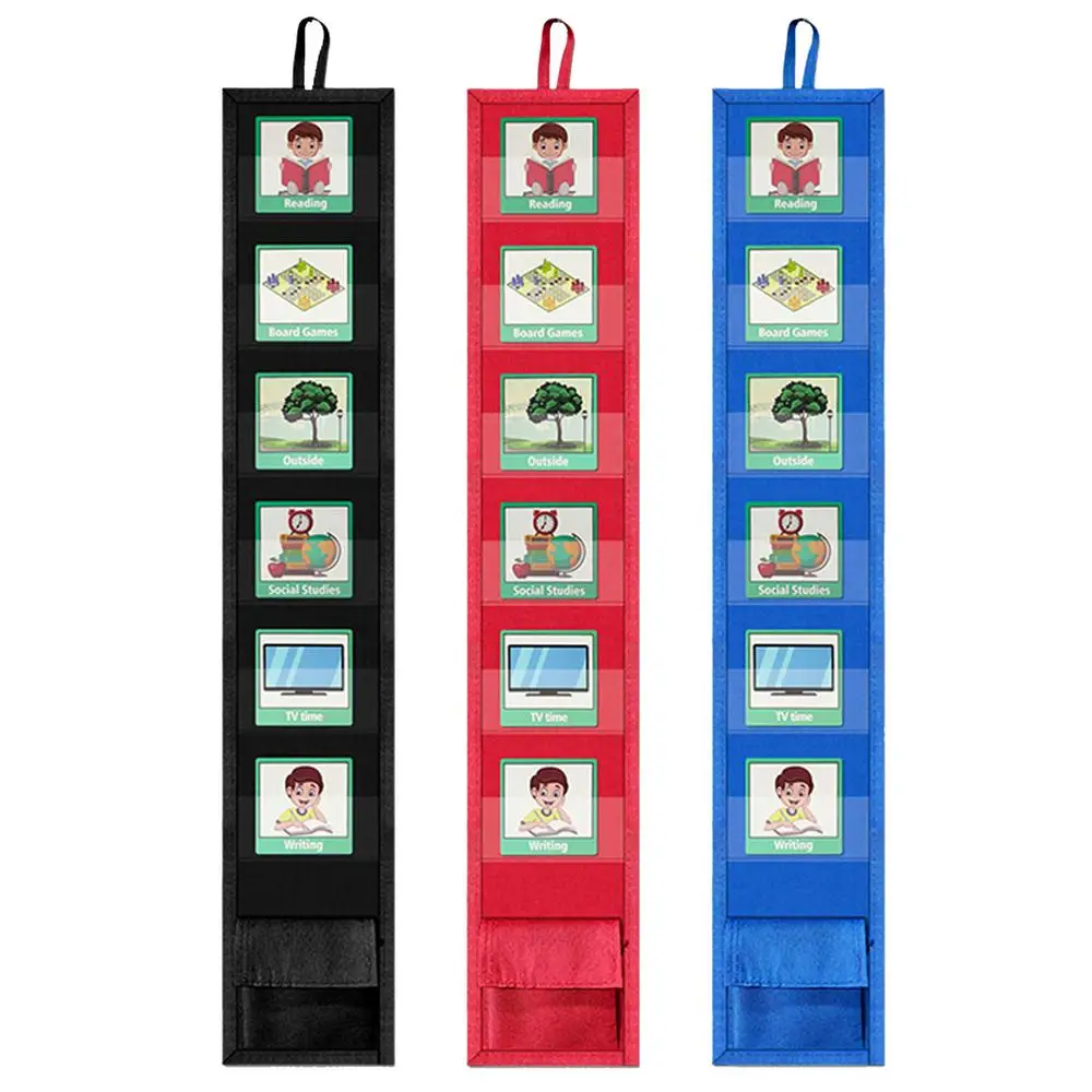 Visual Schedule Chart Mini Travel Schedule Pocket Chart Bedtime Routine ...