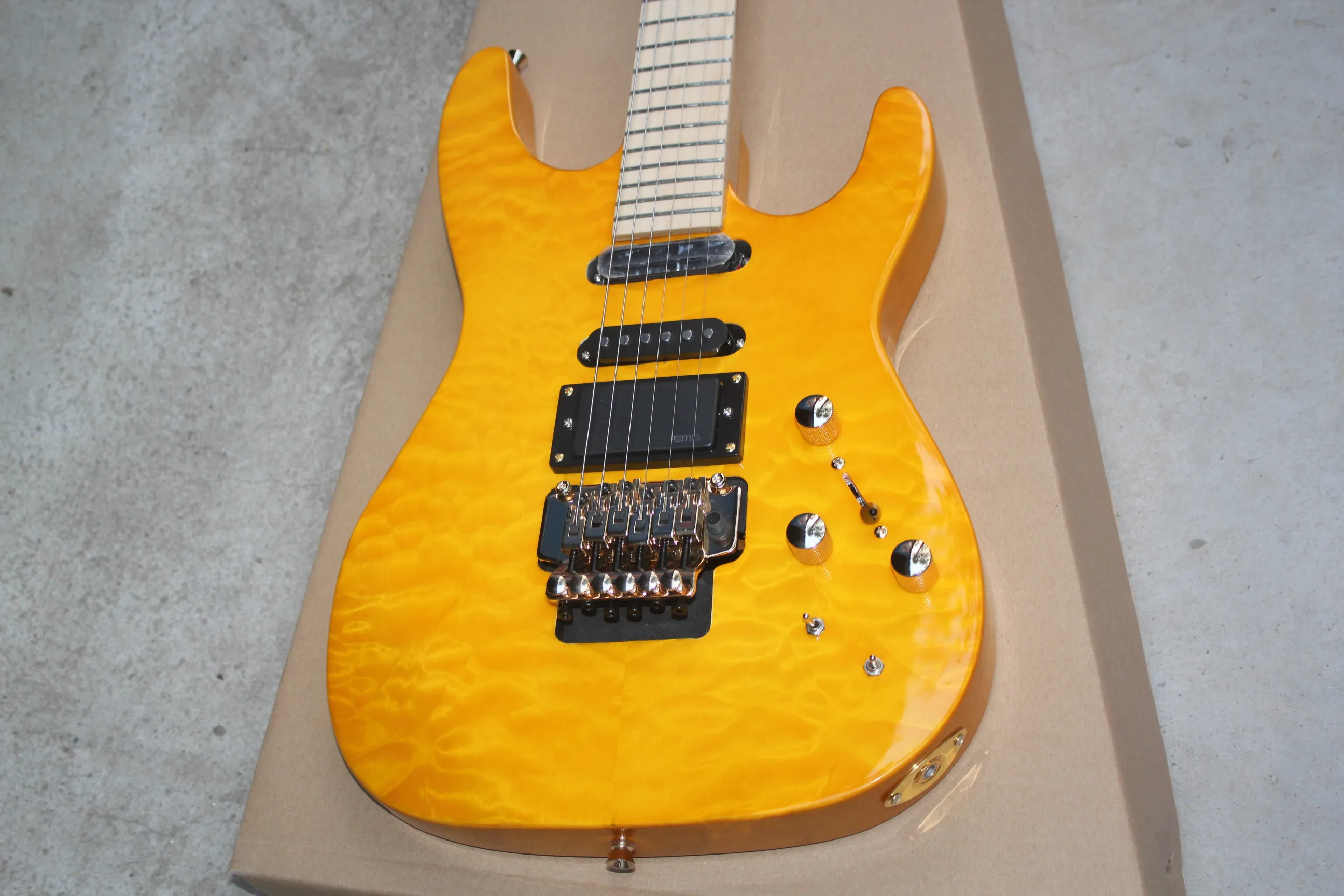 Limited Edition Jackson Yellow Amber Qulit Maple Top Electric Guitar ...