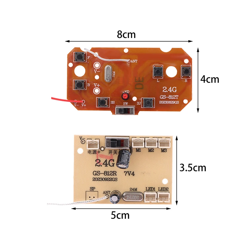 1Set For RC Car Remote Control Toys Parts 6CH 2.4G Remote Control 27MHz ...
