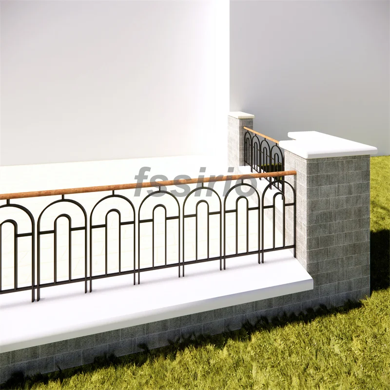 Deck-Fence-Metal-Staircase-Railing-Balustrade-Steel-Rods-Railing-Villa ...