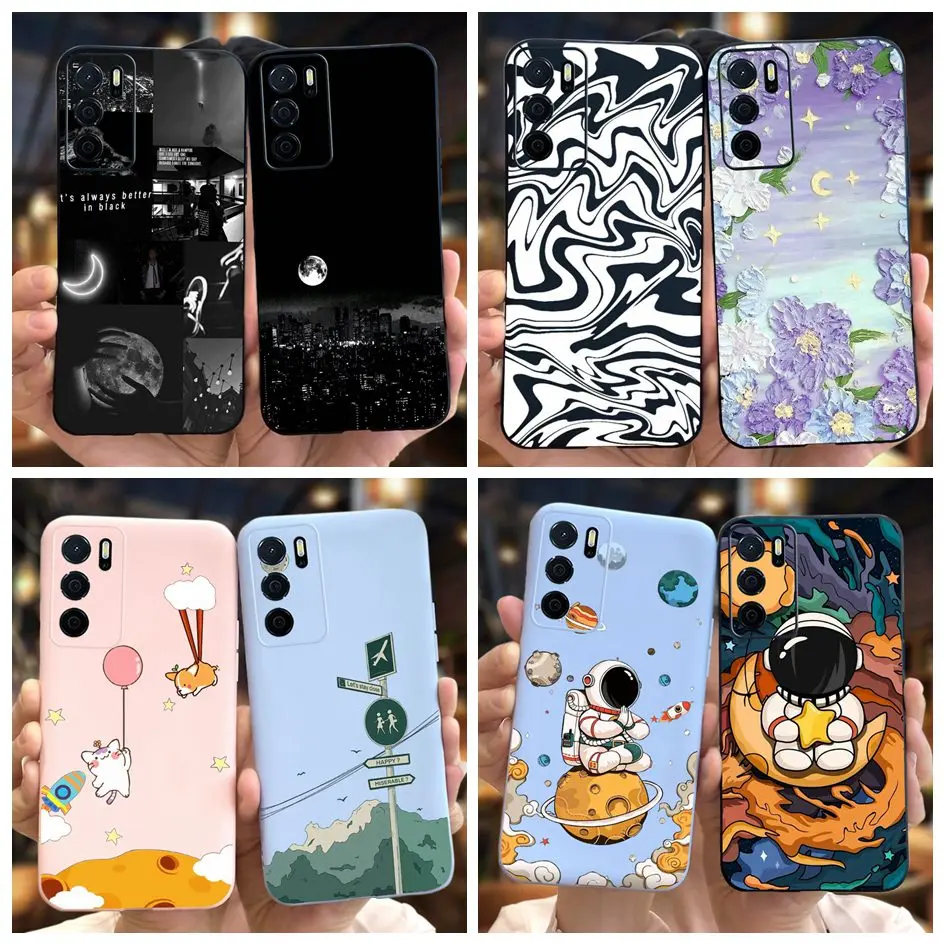 For-OPPO-A16S-Case-A16-CPH2269-Phone-Cover-Popular-Flower-Soft-Silicone ...