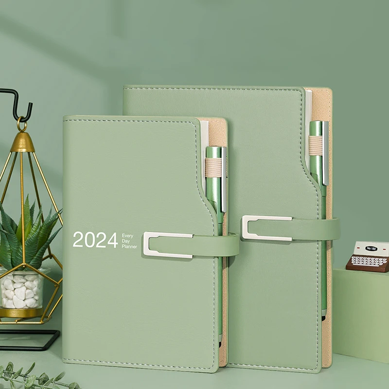 Escrit-rio-Notebook-Estudo-com-Pen-Clip-A5-A6-Fivela-Magn-tica-Capa-PU ...