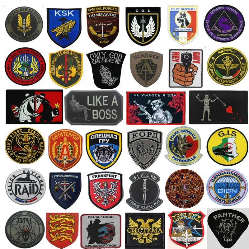 Police SWAT TEAM Badge Patch Military Tactical Embroidery Patches for ...