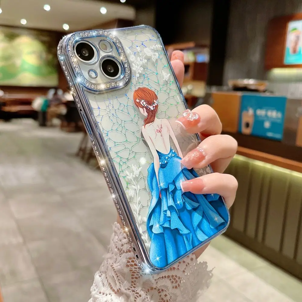 For iphon 12 pro max case Cute Girl Diamond Phone Cases For iPhone 13 ...