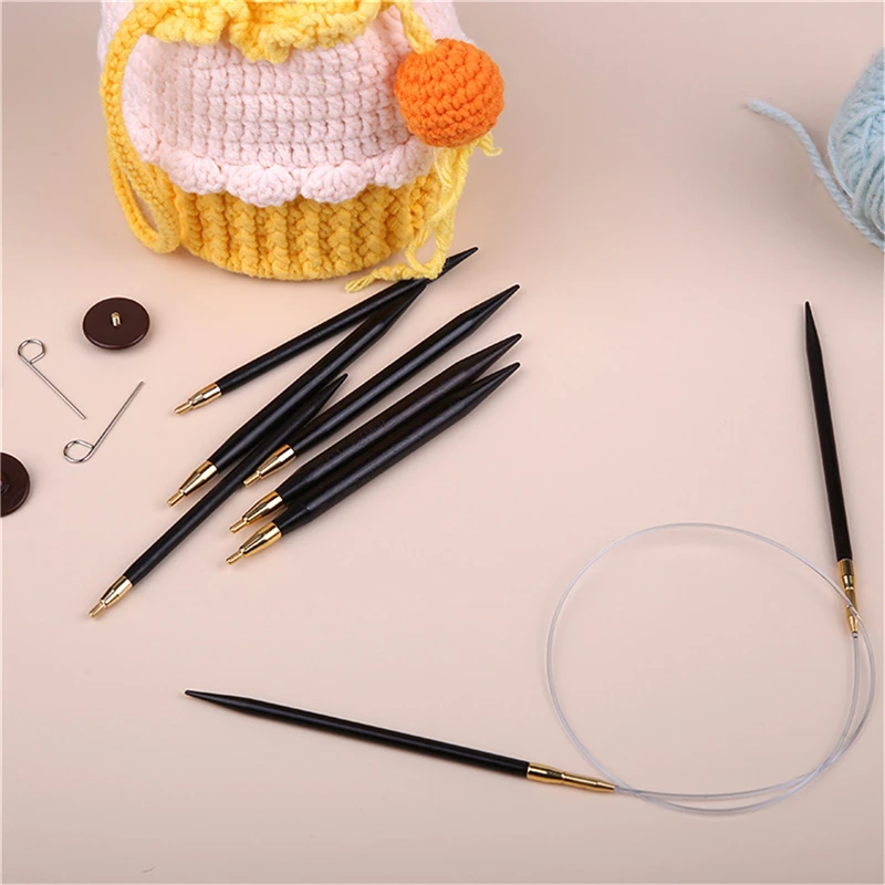 Short-Interchangeable-Knitting-Needles-Tips-Spokes-Circular-Knitting ...