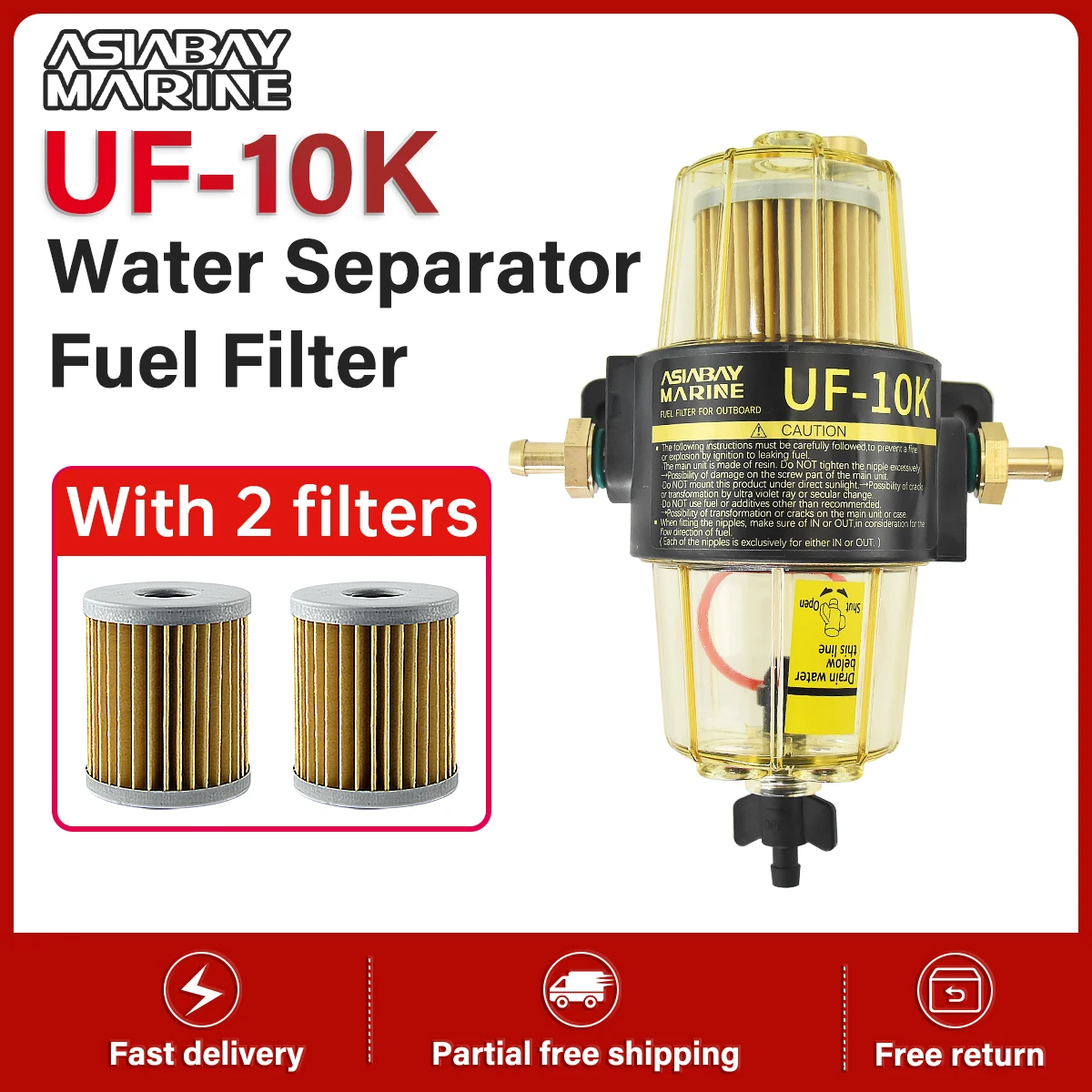 UF-10K-Fuel-Filter-Element-Water-Separator-Assembly-Elements-UF10K ...