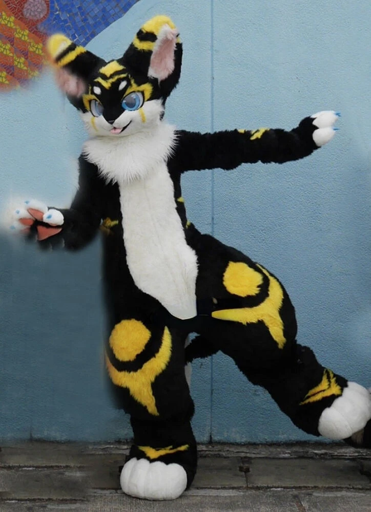 Long Fur Husky Dog Fox Mascot Costume Fursuit Halloween Suit Cosplay ...