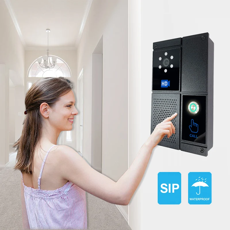 Smart-SIP-HD-Video-Intercom-Touch-Screen-Waterproof-Doorbell-for-Office ...