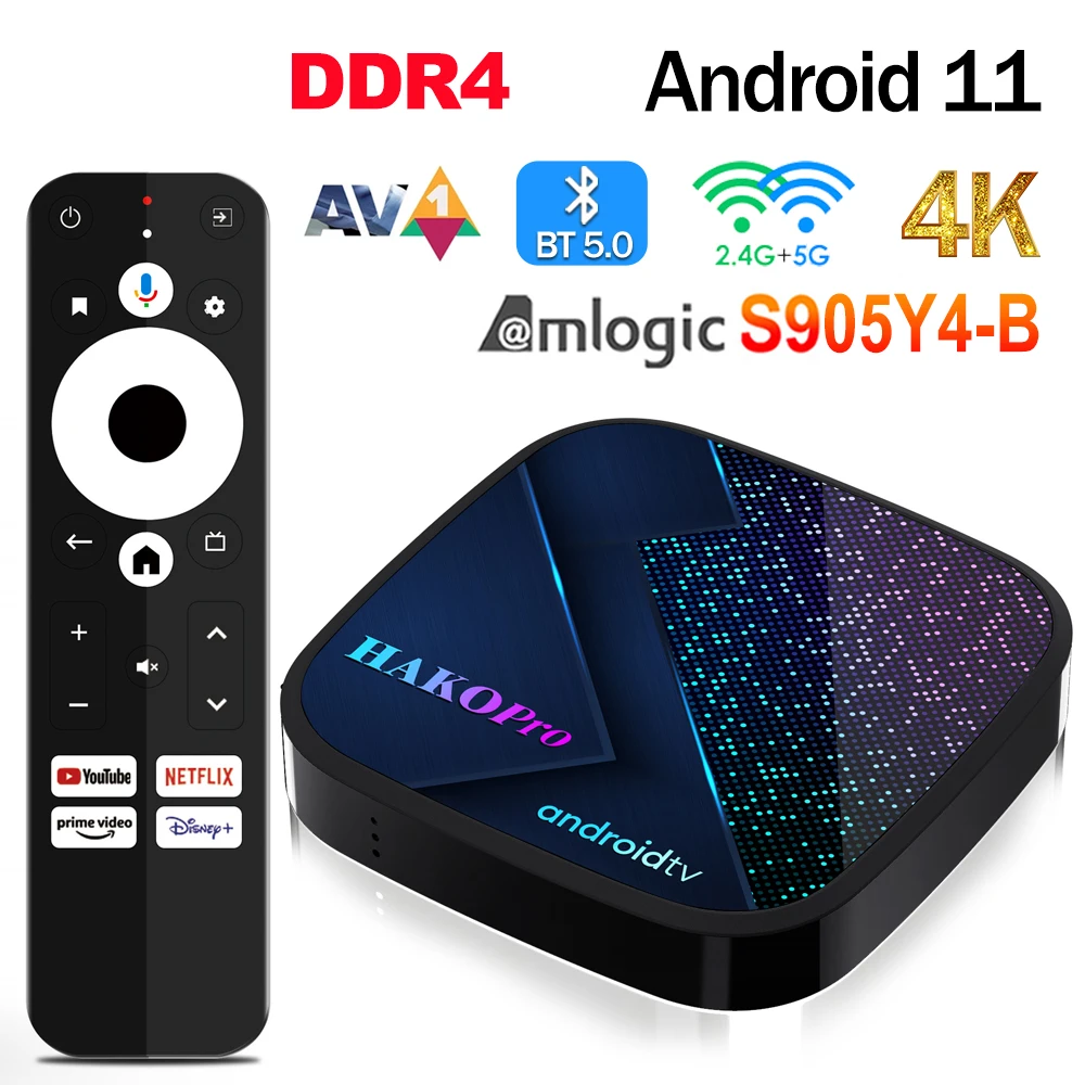 HAKO-Pro-Mini-Android-11-TV-Box-Amlogic-S905Y4-2GB-4GB-16GB-32GB-64G ...