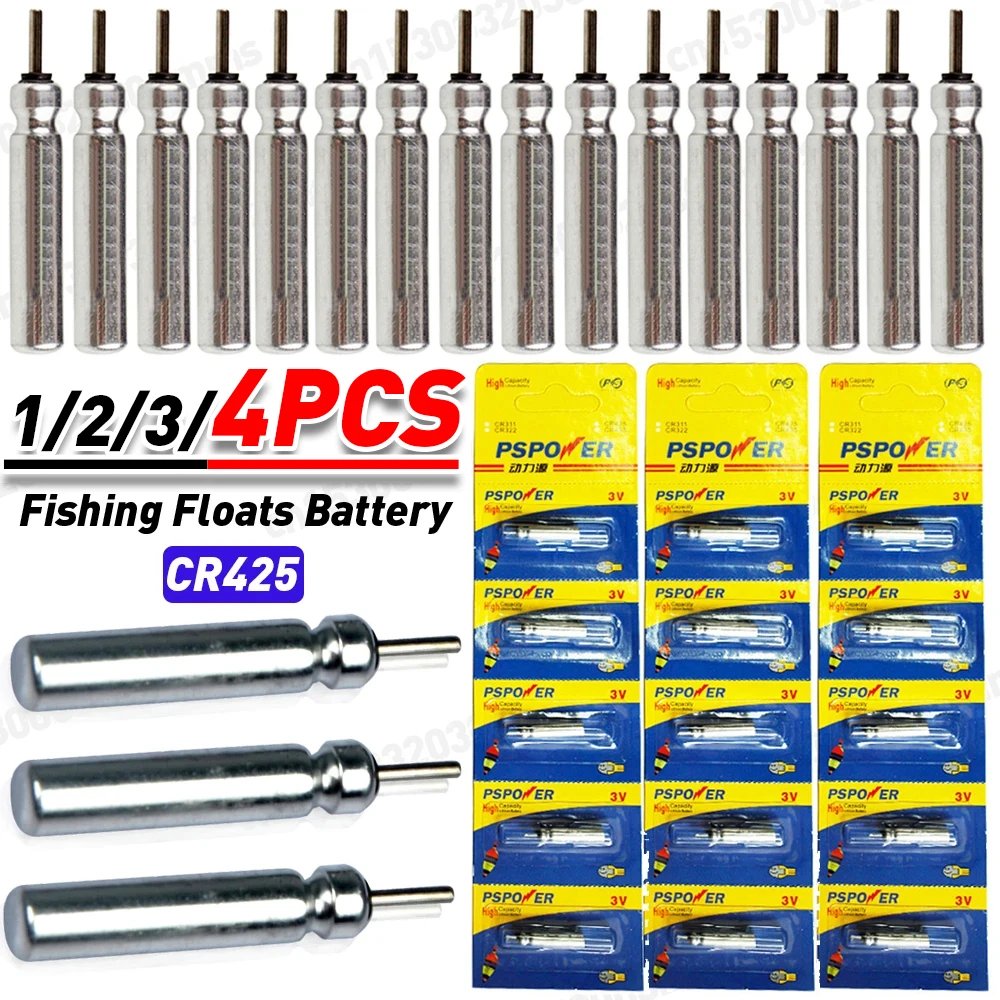 1-4PCS-Night-Fishing-Floats-Light-Luminous-CR425-3-6V-Lithium-Battery ...