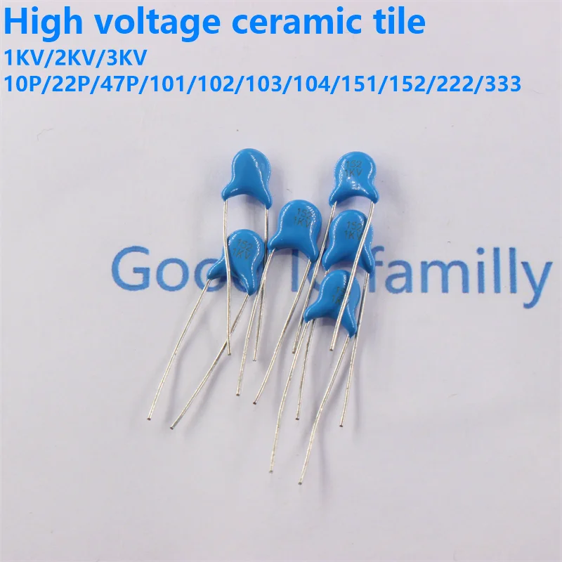 50/20/10PCS 1KV 2KV 3KV High voltage Ceramic Capacitor 47PF 56PF 100PF ...