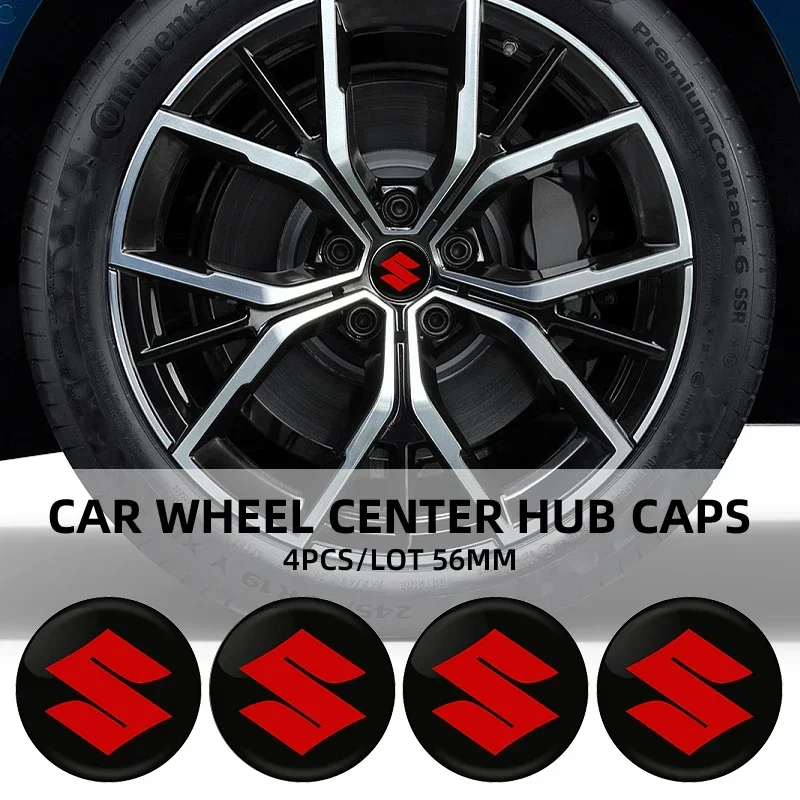 4Pcs Car Styling Wheel Hub Center Caps Stickers Rim Badge Cover For ...