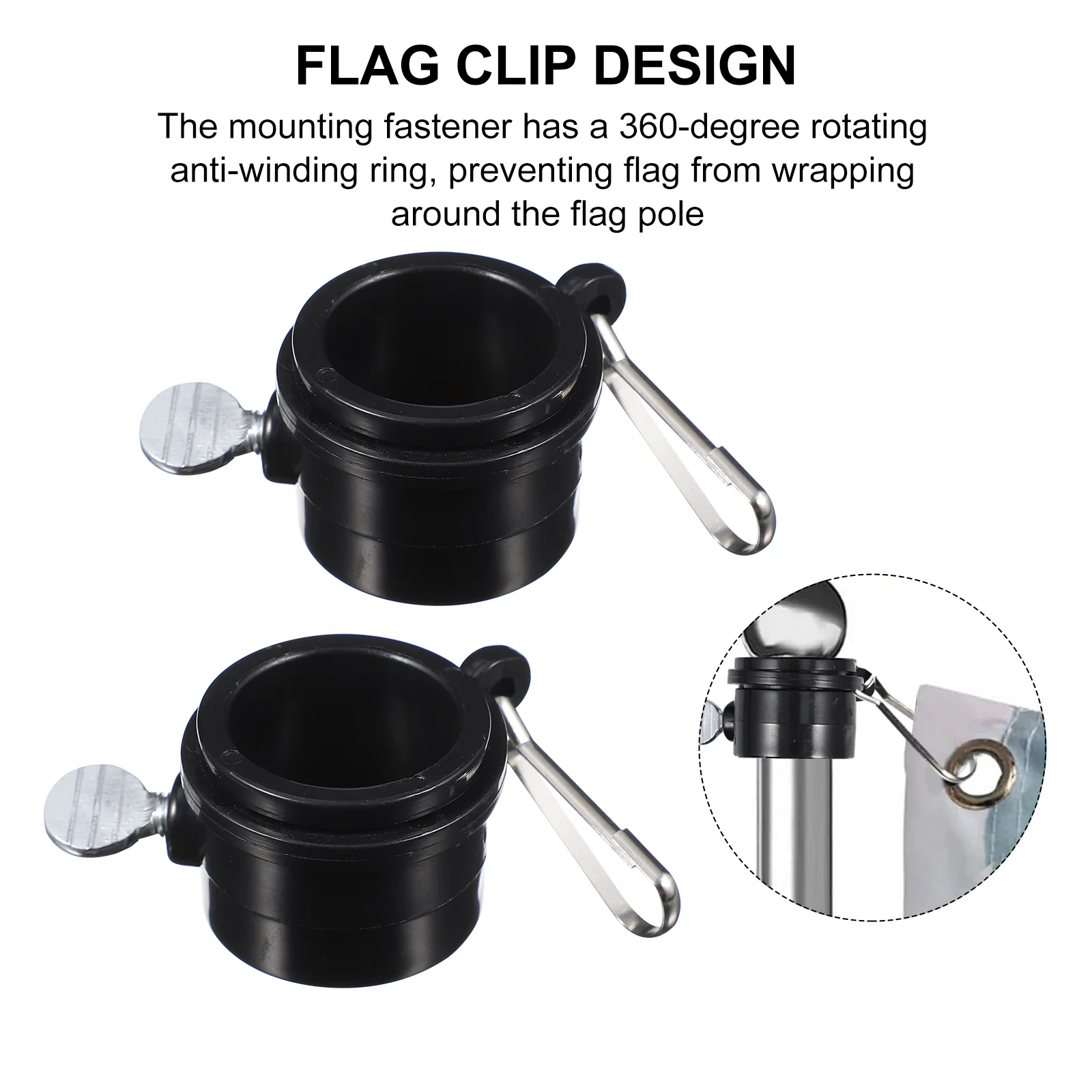 2-Pcs-Flag-Holder-Ring-Rotating-Flagpole-Plastic-Fasteners-The-Sign ...