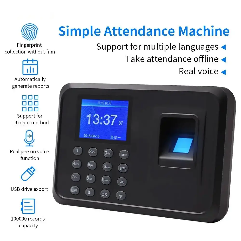F01-Fingerprint-Attendance-Machine-Electronic-Attendance-Recorder-USB ...