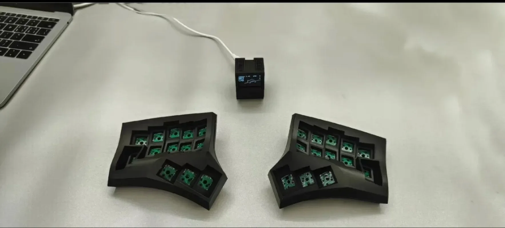Cygnus-Split-Keyboard-Kit-Custom-3D-Printing-2-4G-Wireless-Support-Vail ...