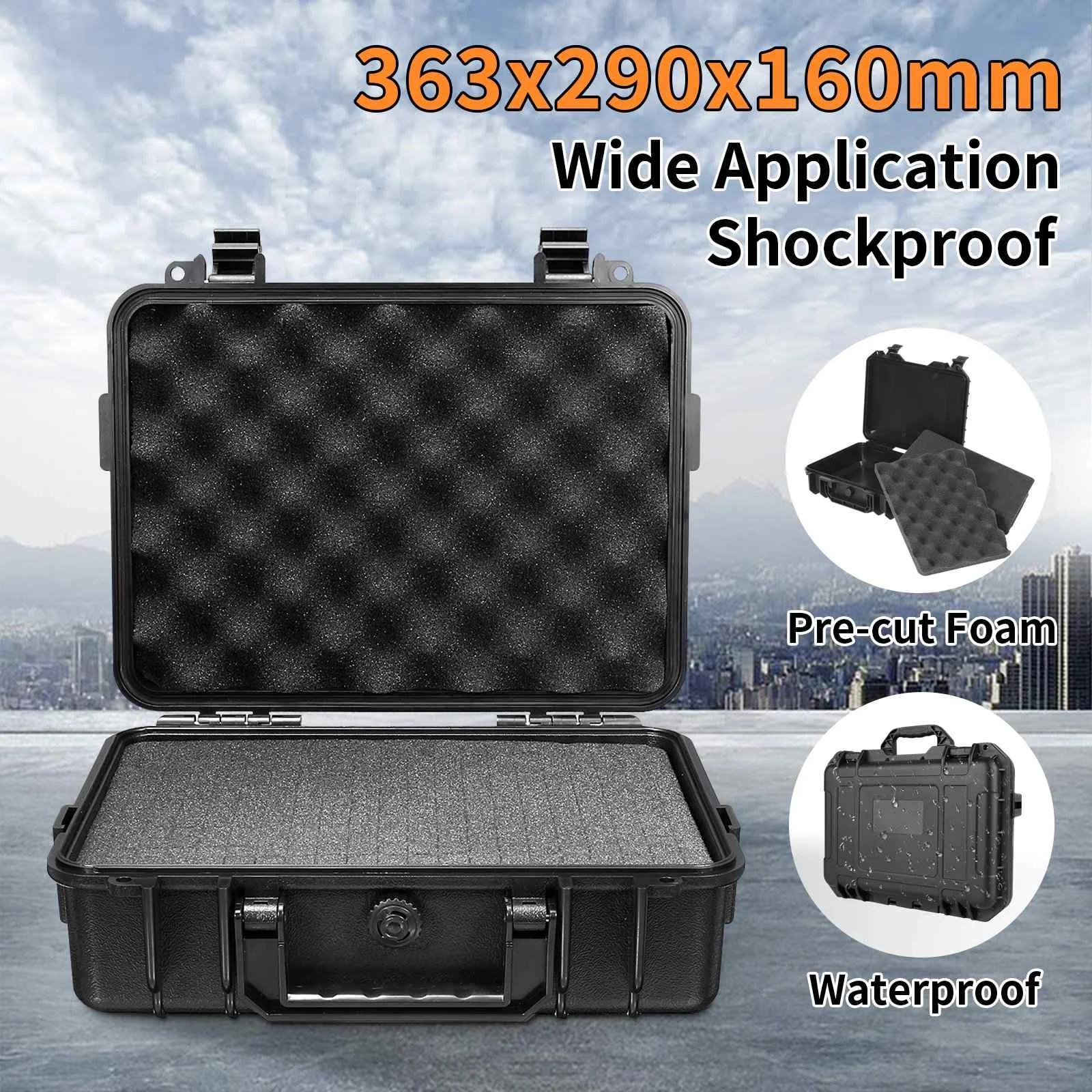 JETEVEVEN Plastic Safety Equipment Case Waterproof Hard Carry Tool Box ...