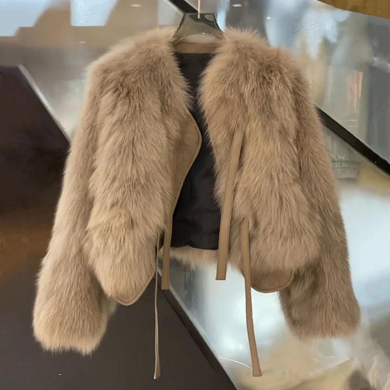 Lucyever-abrigo-corto-de-piel-sint-tica-para-mujer-chaqueta-mullida-de ...