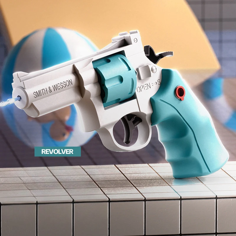 Revolver Water Gun Mechanical Continuous Water Gun Toy Outdoor Water ...