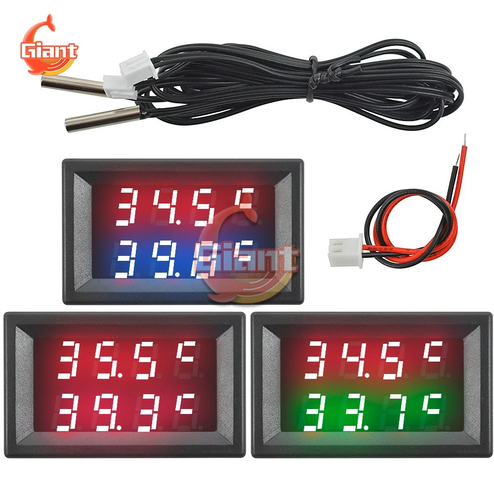 DC-5V-12V-24V-4-Digit-Digital-LED-Dual-Display-Thermometer-Controller ...
