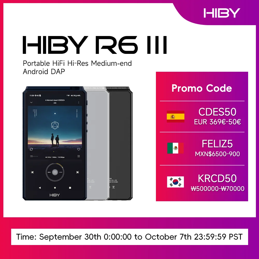 HiBy-R6-Gen-III-R6-Gen-3-Portable-Music-Player-USB-DAC-WIFI-MQA-MP3 ...
