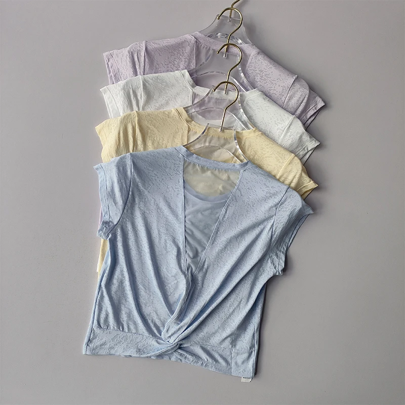 Short-Breathable-Beautiful-Back-Sports-Top-Women-s-Mesh-Short-Sleeved-T ...
