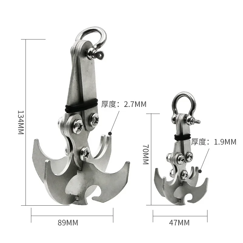 1pcs-Gravity-Hook-Outdoor-Foldable-Grappling-Serrated-Claws-Rescue ...