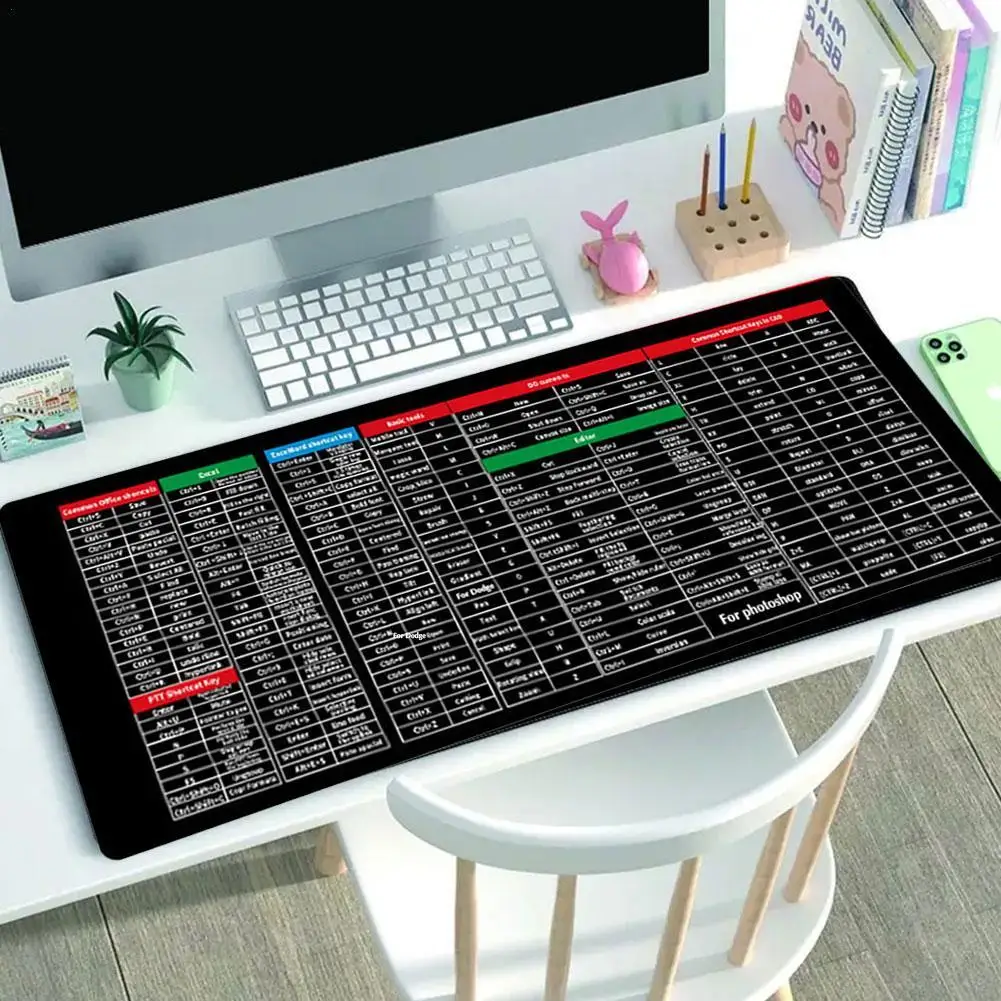 Gaming-Mouse-Pad-Quick-Key-Super-Large-Pad-For-Excel-PS-Shortcut-Anti ...