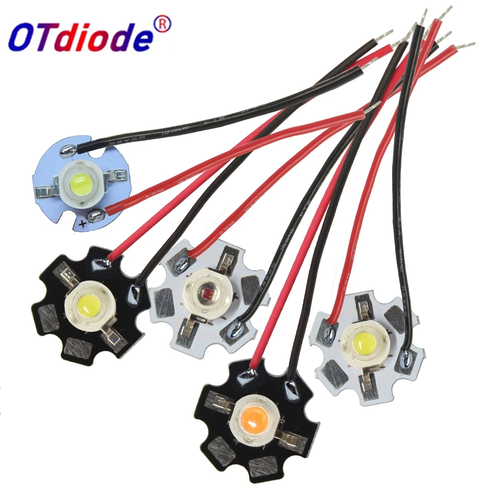 5pcs-1W-3W-High-Power-LED-Diodes-Pre-soldering-Cable-Wire-With-20mm ...