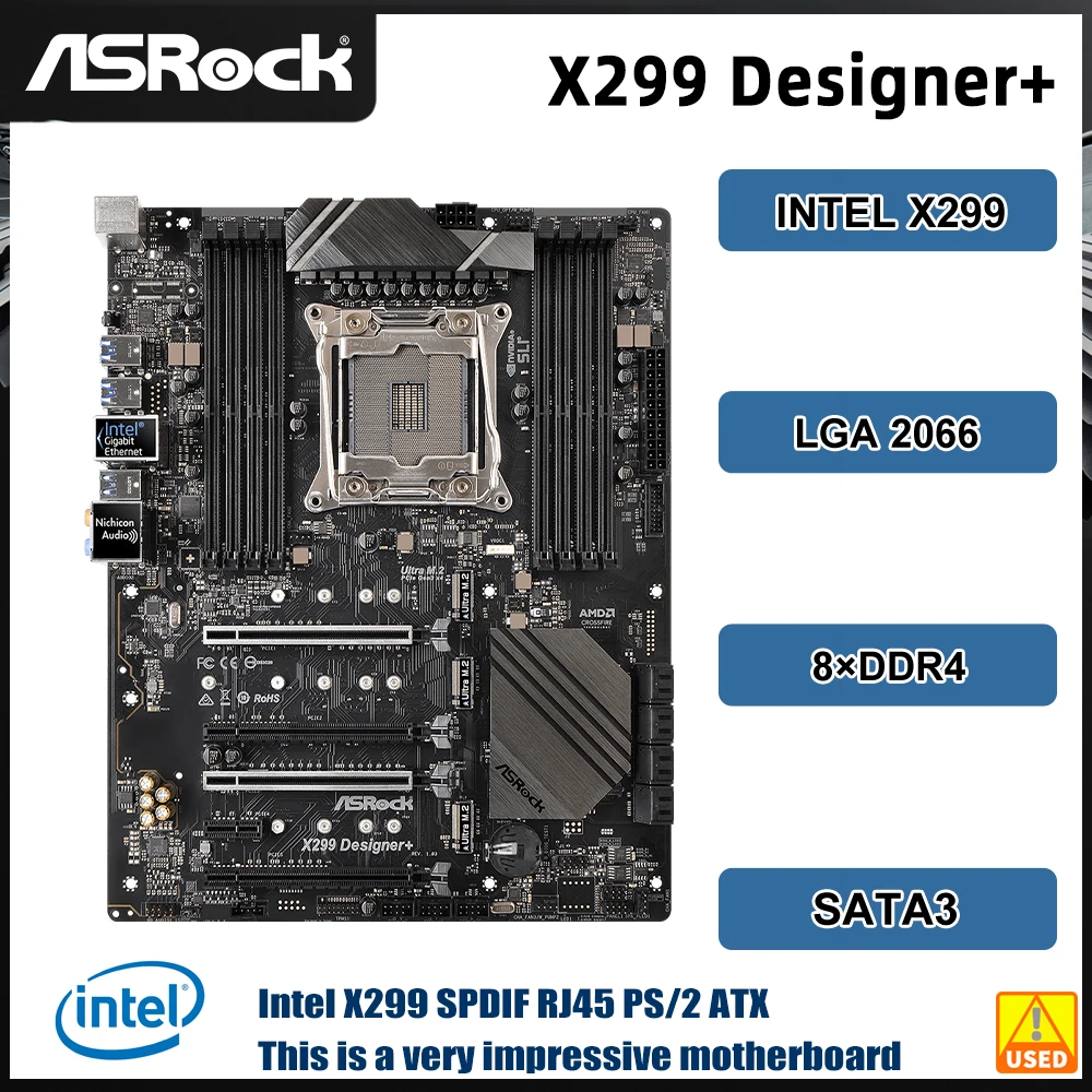 Asrock-placa-base-X299-dise-ador-LGA-2066-DDR4-ATX-M-2-compatible-con ...