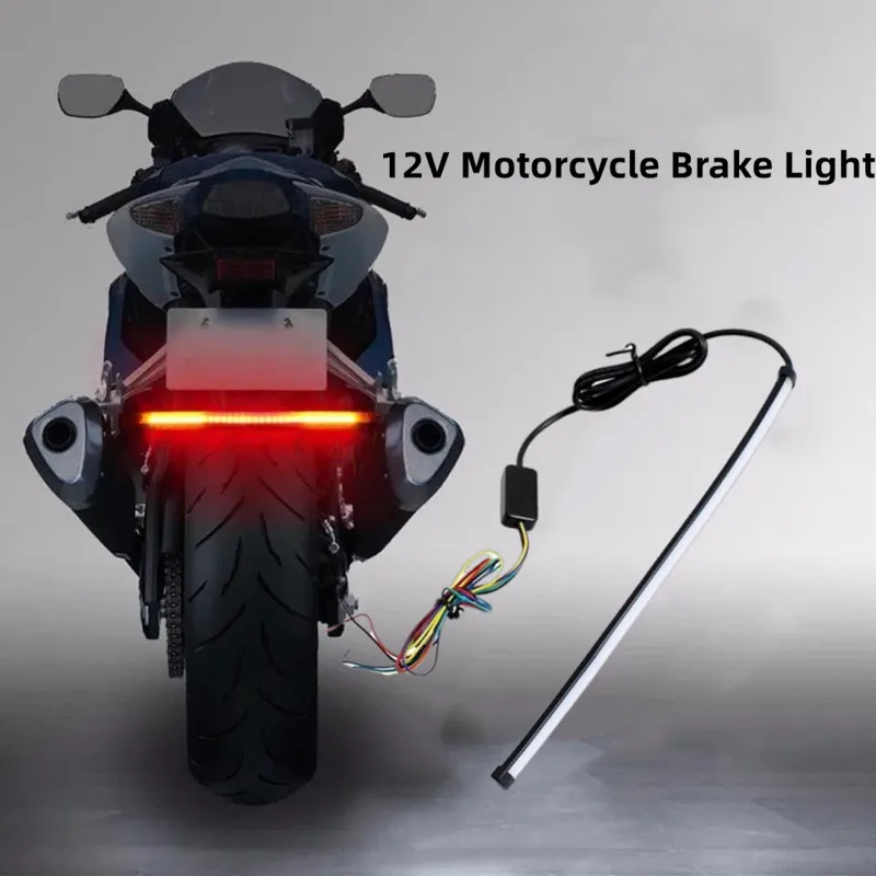 30cm 45cm Flexible Universal Motorcycle Light Bar Strip Tail Turn ...