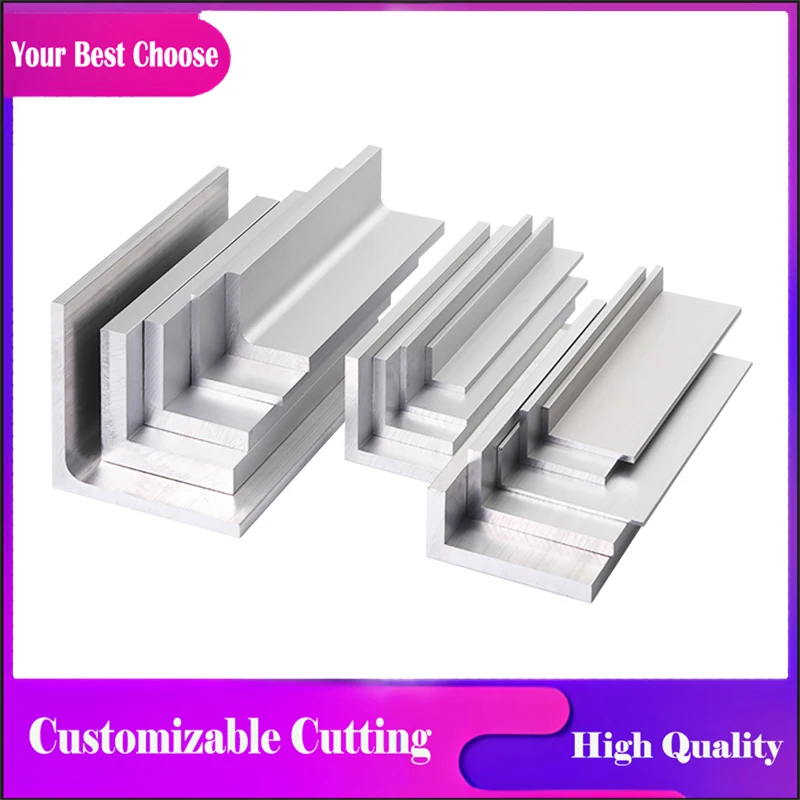6063 Right Angle Aluminum L-Shaped Edging 1/2/3/4/5/8mm Thickness 10 ...