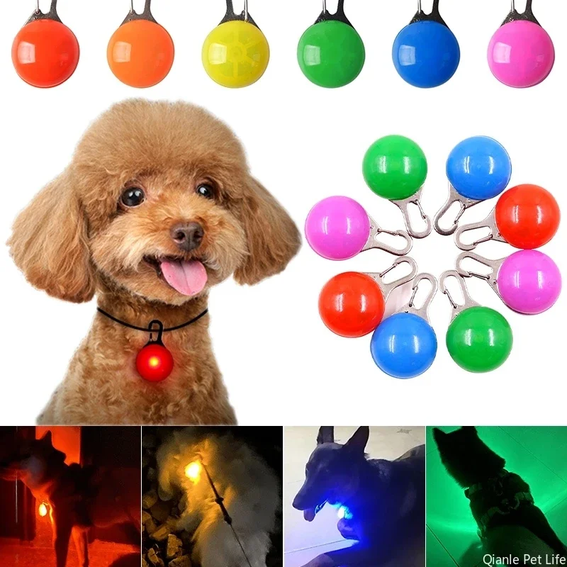 LED-Luminous-Dog-Cat-Collar-Pendant-Glowing-Charm-Lights-Safety-Light ...