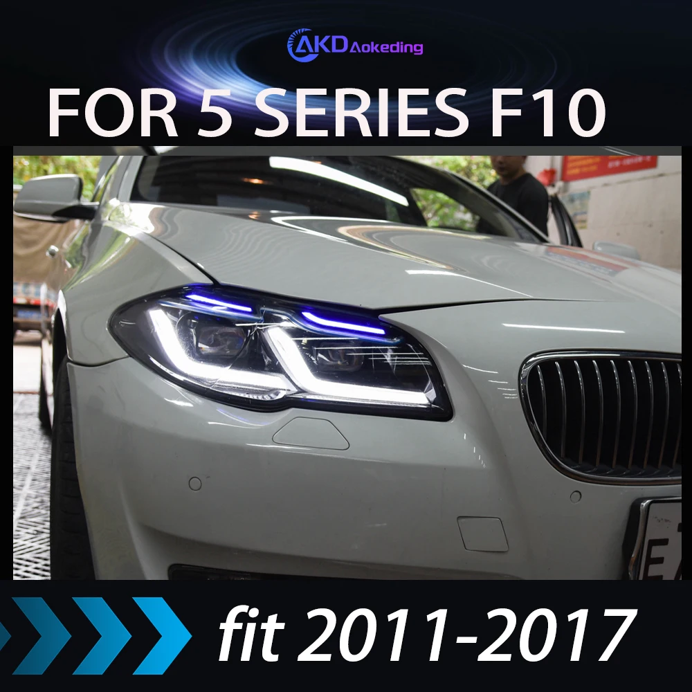 Headlights-For-BMW-F10-LED-5-Series-2011-2017-F18-520i-525i-530-Head ...