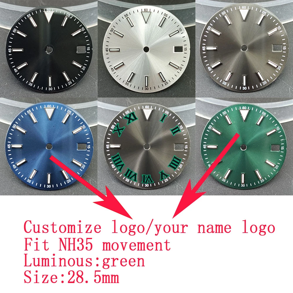 28.5mm Dial Fit NH35 Watch Dial Face Insert Parts for Watch NH35 ...