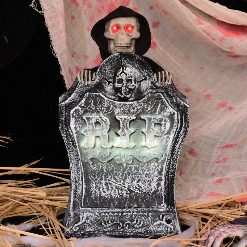 Halloween Decoration Electric RIP Graveyard Tombstone with LED Light ...