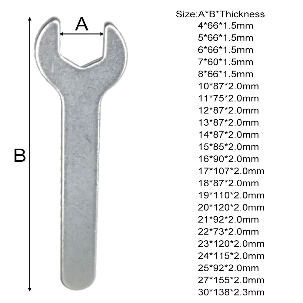 7mm 7*60*1.5mm Metal Open Ended Spanner Wrench Single Use Simple ...