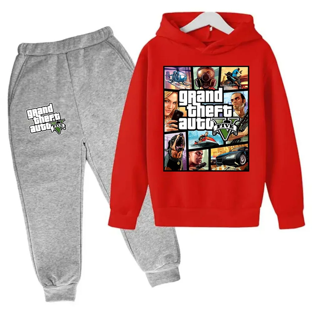 Sudadera con capucha y pantalones para niños de Grand Theft Auto V GTA 5, conjunto de 2 piezas ...