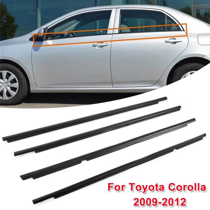 4pcs-Car-Window-Glass-Sealed-Strip-Side-Window-Wheatherstrip-for-Toyota ...