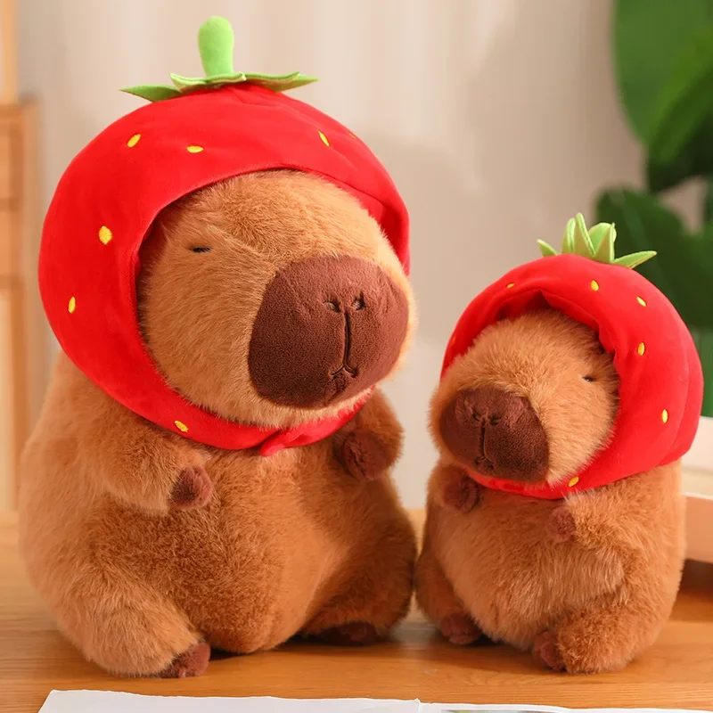 Cute-Capybara-Plush-Toy-Kawaii-Fluffy-Capibara-With-Turtle-Bag ...